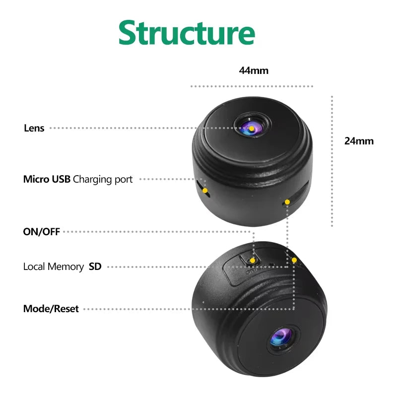 Mini Camera Full HD 720P Intelligent Home Security 480P A9 IP WiFi Cam ...
